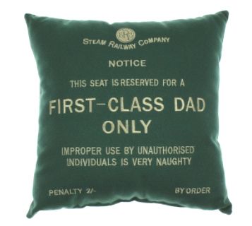 First Class Dad Green Railway Gift Cushion – Golden Avenue